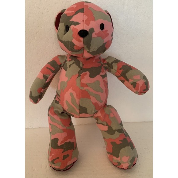 Gund | Toys | Gund Pink Bear My Hero Wears Camo Shades Of Pink Greens 3 ...